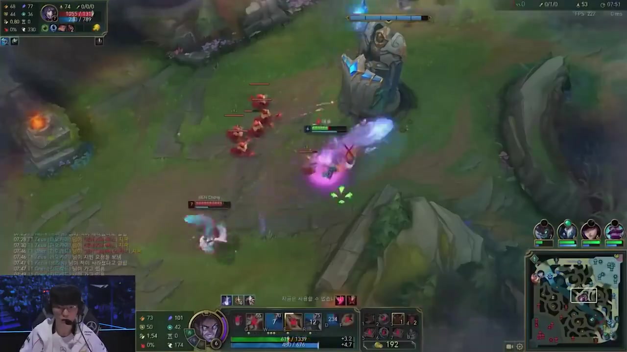 LOL官推分享Faker塞拉斯残血反打Chovy第一视角：操作后猛切屏-24VS直播