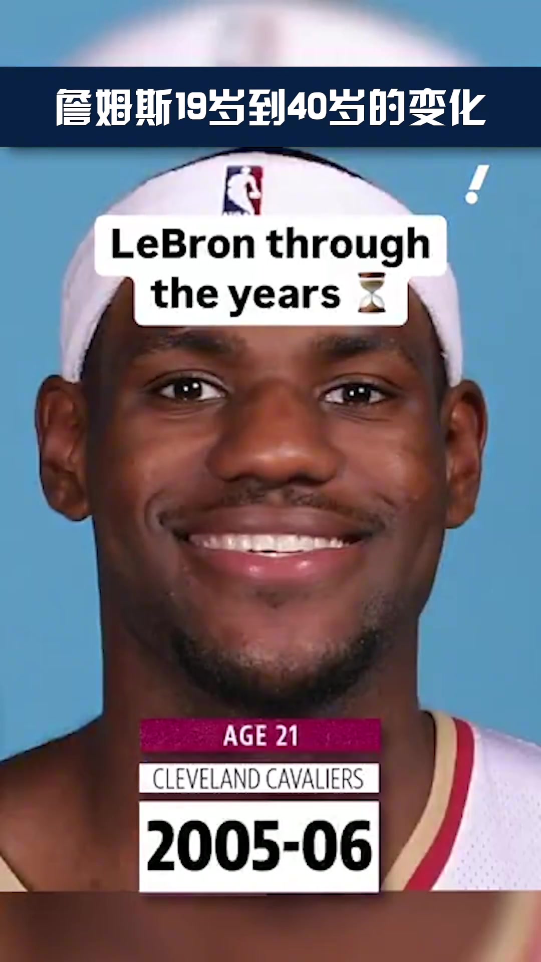 传奇还在继续！詹姆斯从19岁到40岁的定妆照变化~-24VS直播