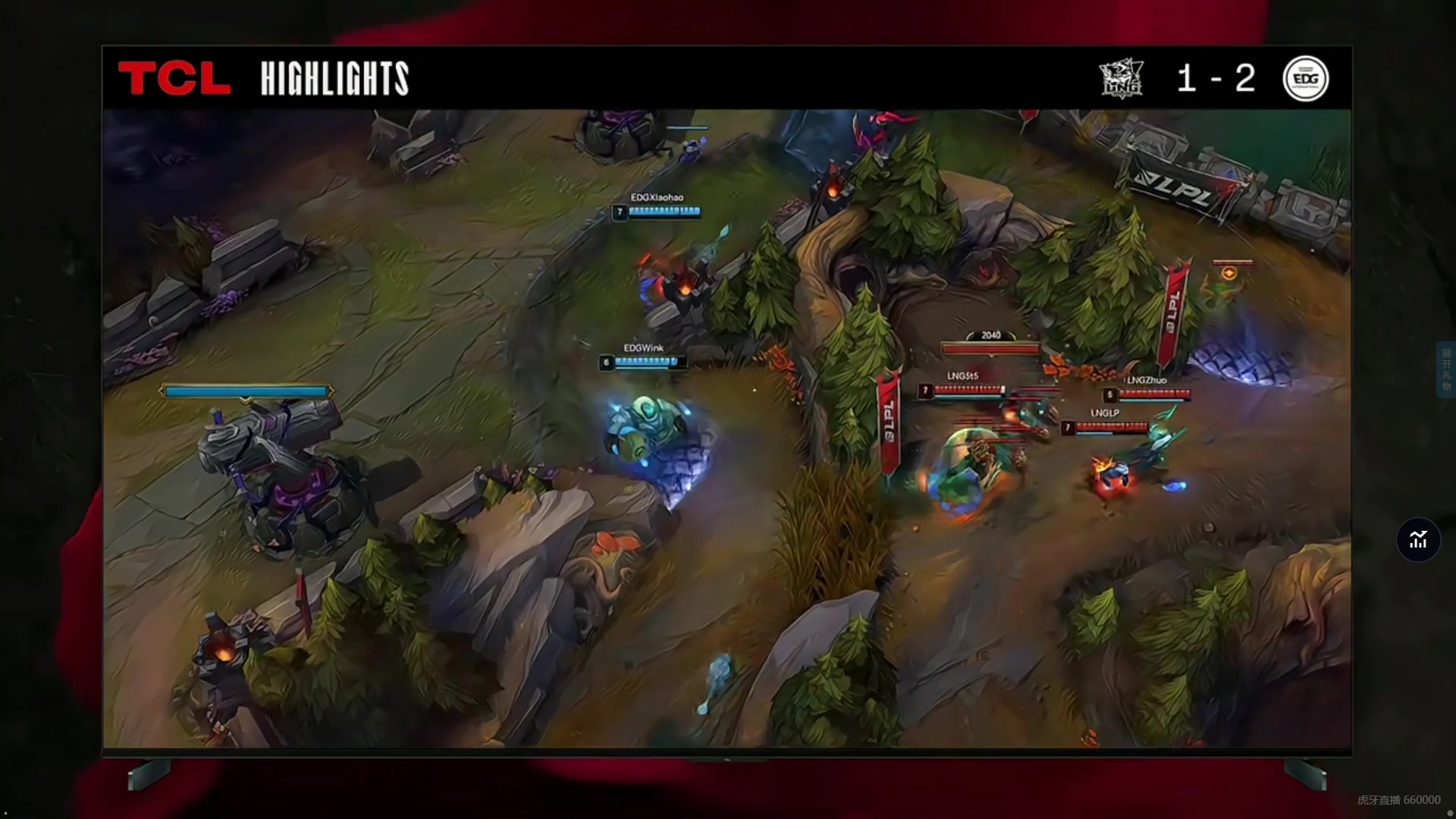 LPL第二赛段 LNGvsEDG 第三局高光时刻-24VS直播