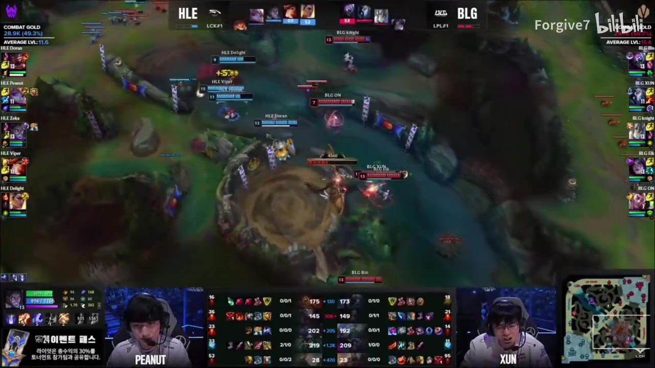 韩国解说看BLG干碎HLE惨叫不断：啊啊啊啊~ELK，啊啊啊GG-24VS直播