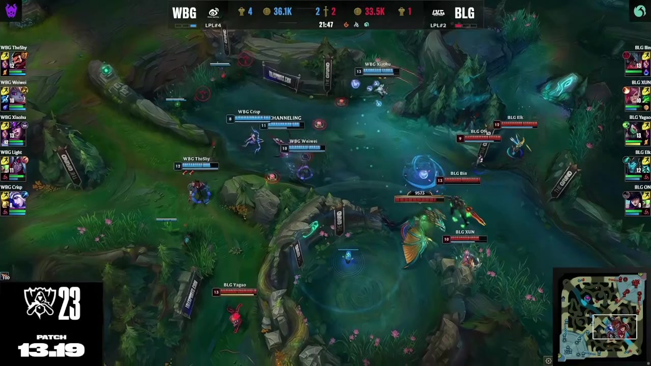 阵型太过分散！WBG先手击杀XUN阻止BLG水龙魂 WBG控下大龙！-24VS直播