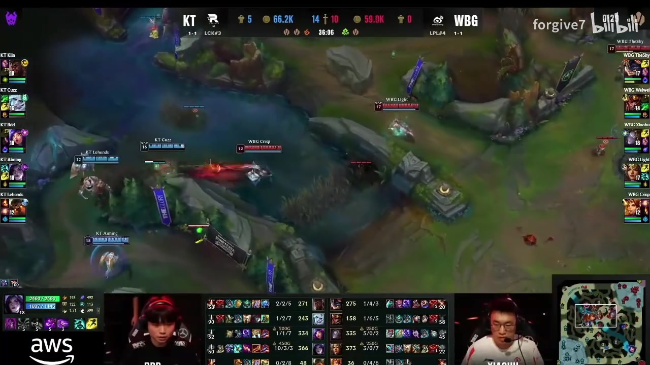 台湾省解说看WBG被KT干碎！场下在狂叫，shy这个TP在空中起飞咯！-24VS直播