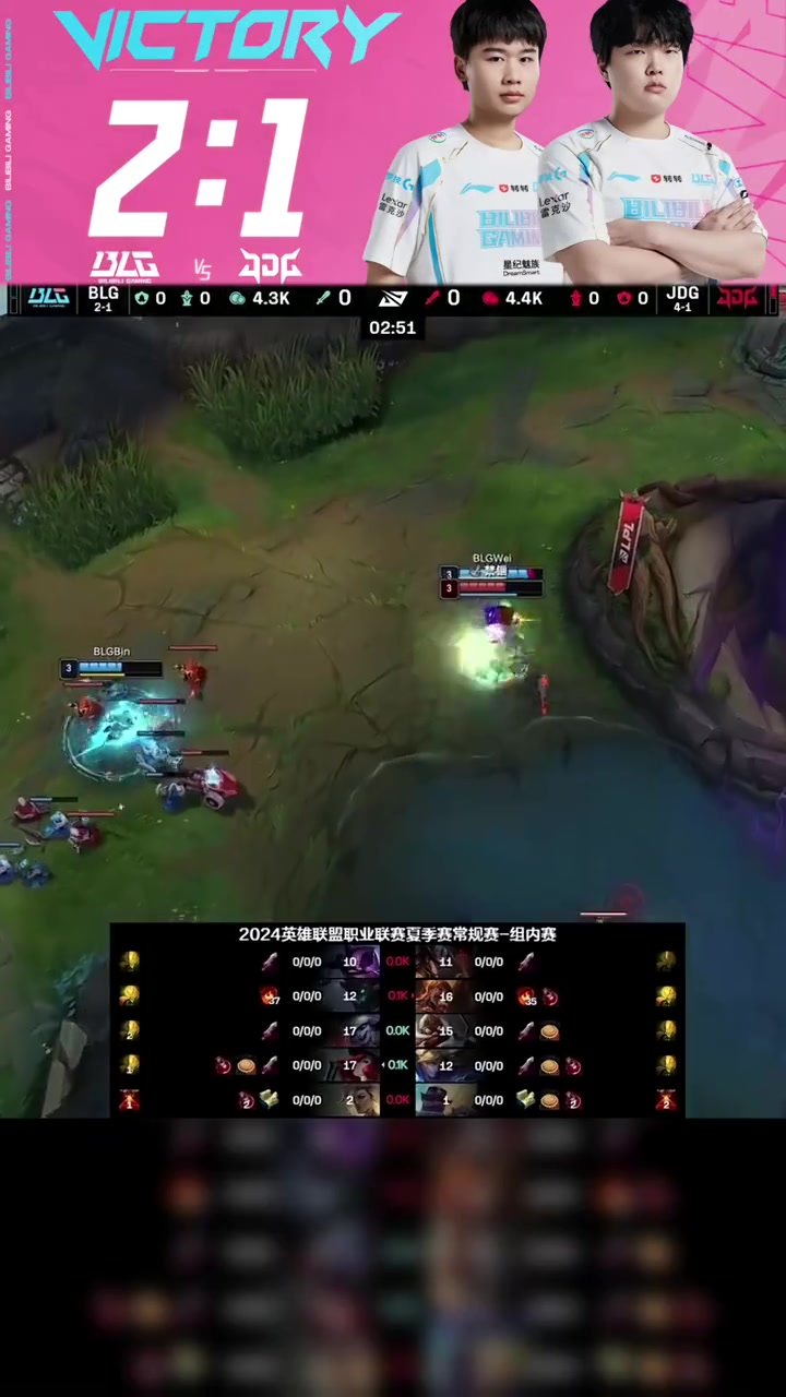 BLG发布对阵JDG高光：Wei大树变奏抓边Bin纳尔塔下反杀-24VS直播